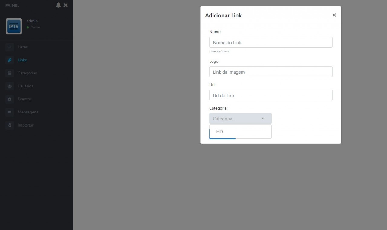 Script Painel xtream server 3.8