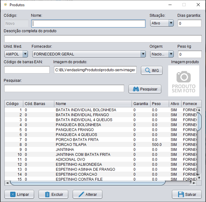 Código Fonte Blbar Blvendas 50 Java Netbeans Mysql