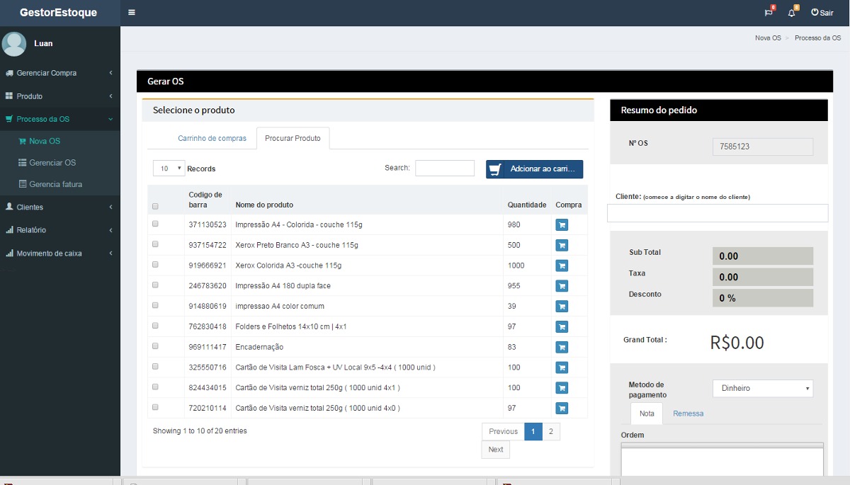 Gestor De Estoque Php Controle - Controle Total Script Php