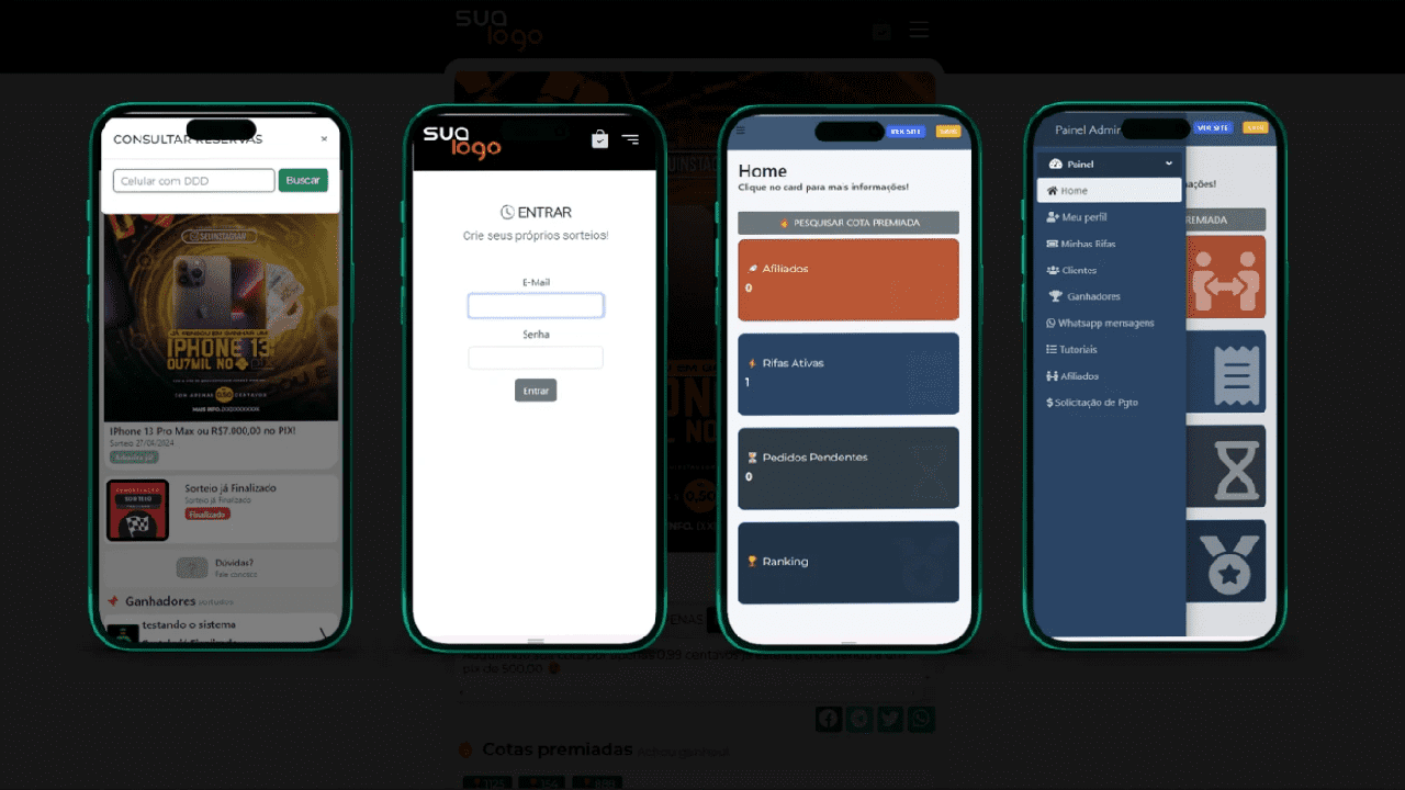 Script Rifa Premium em Php Laravel - 1 Milhão de Números e Afiliados