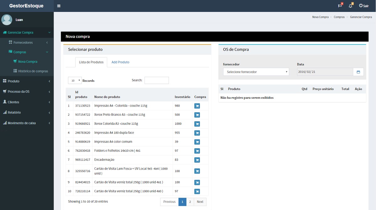 Gestor De Estoque Php Controle - Controle Total Script Php