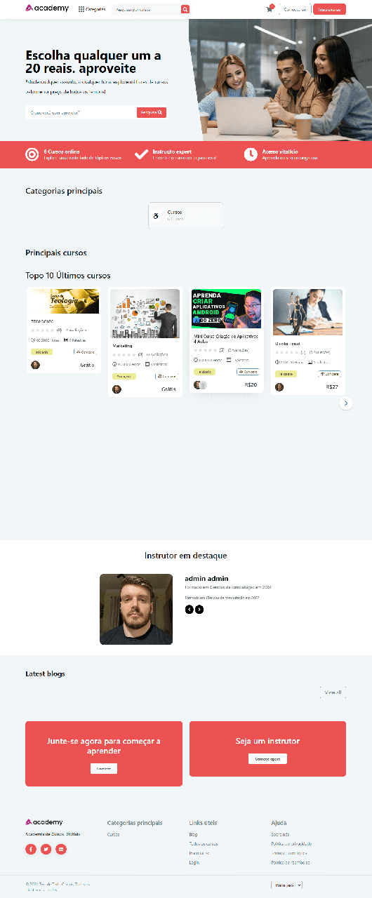 Script Php Venda De Cursos E Ead, Academy Ultima Versão